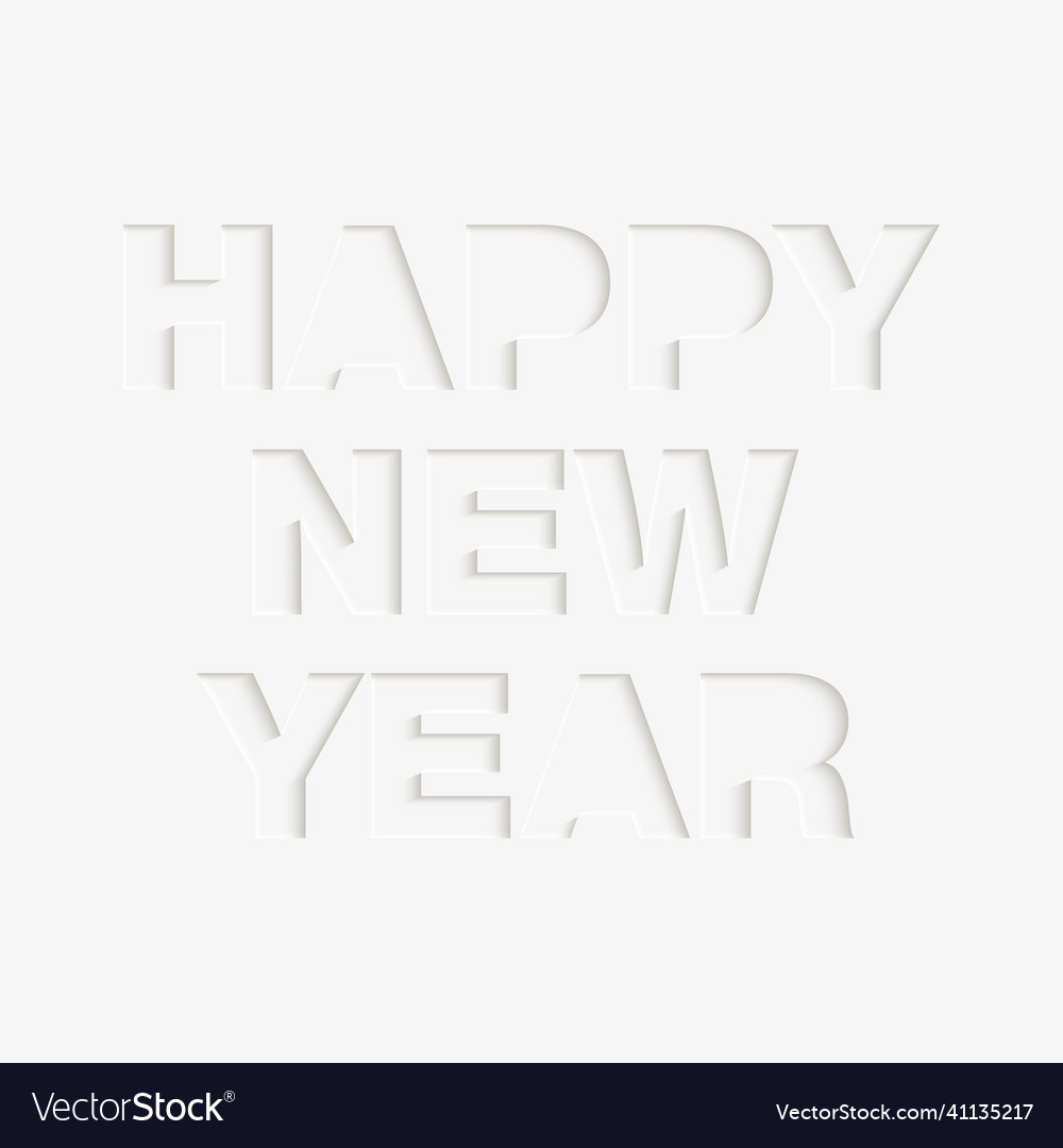 Craft Paper Cut White Shapes Font 3d Characters Vector Image