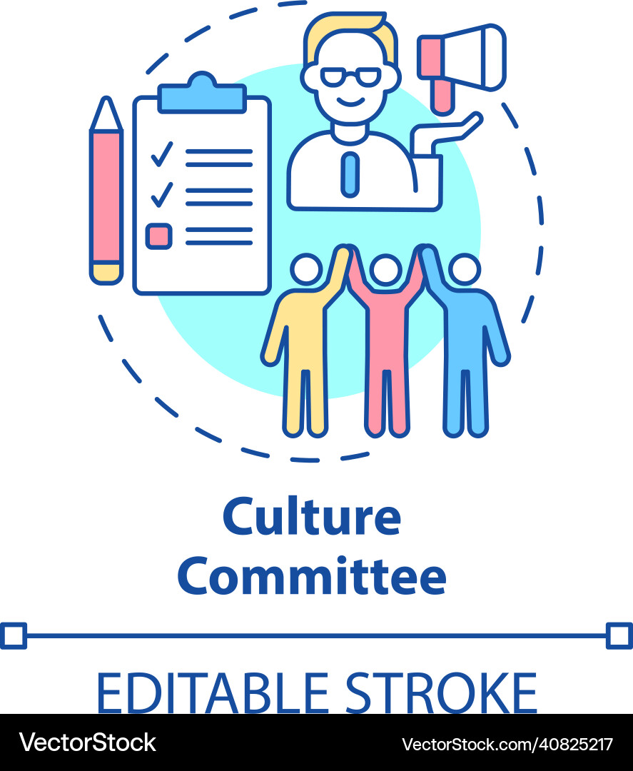 Culture committee concept icon Royalty Free Vector Image