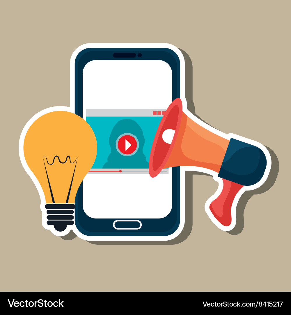 Digital marketing design Royalty Free Vector Image