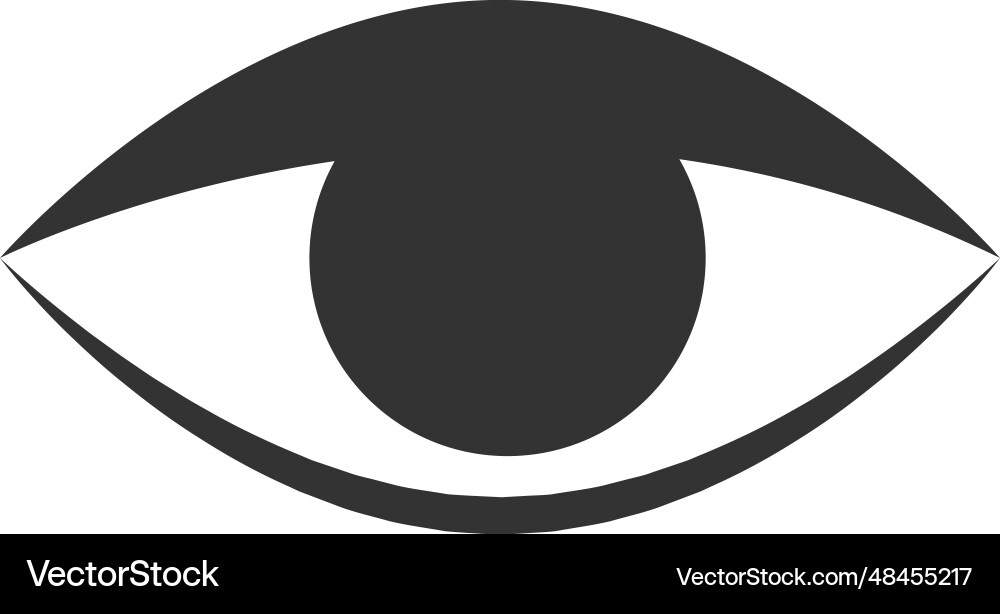 Eye icon vision black symbol optics sign Vector Image