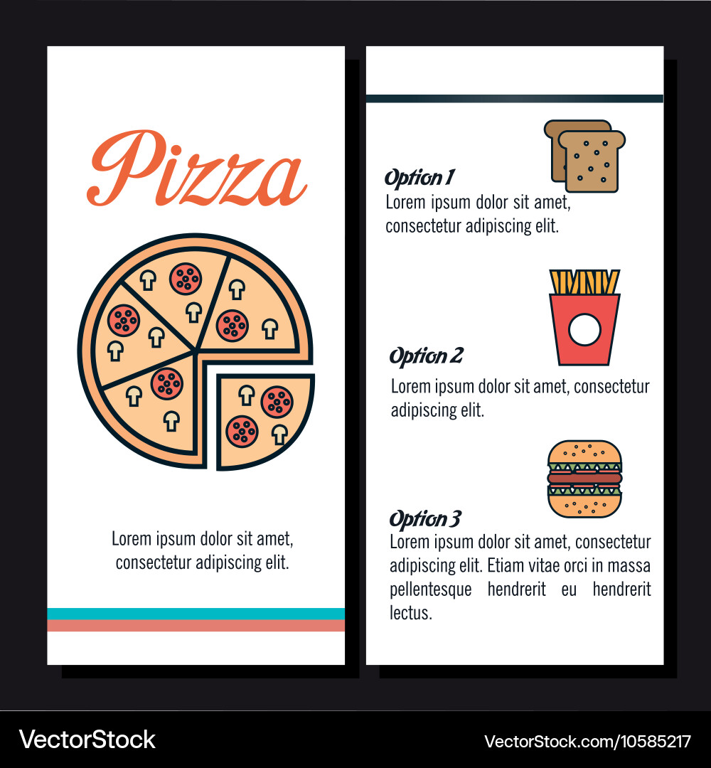 Fast food restaurant menu isolated icon Royalty Free Vector