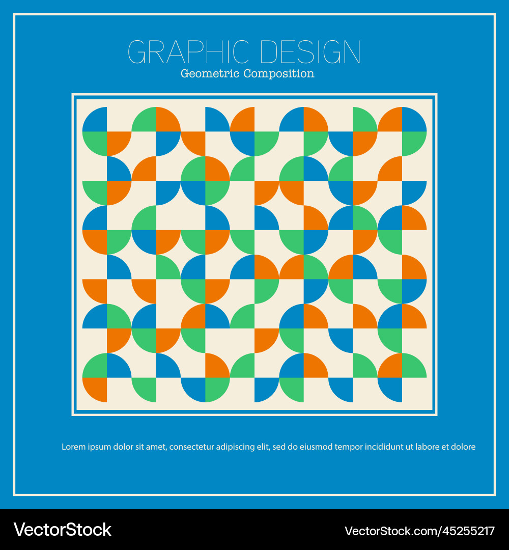 Geometric design template for a cover poster Vector Image