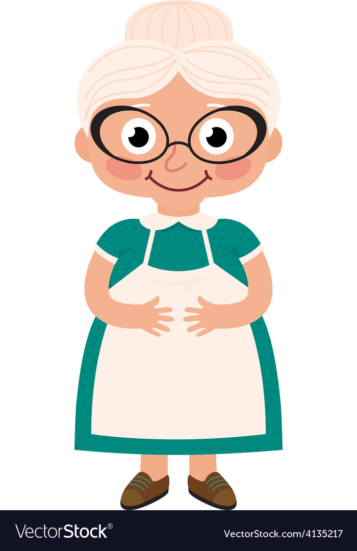 Grandmother Housewife Royalty Free Vector Image