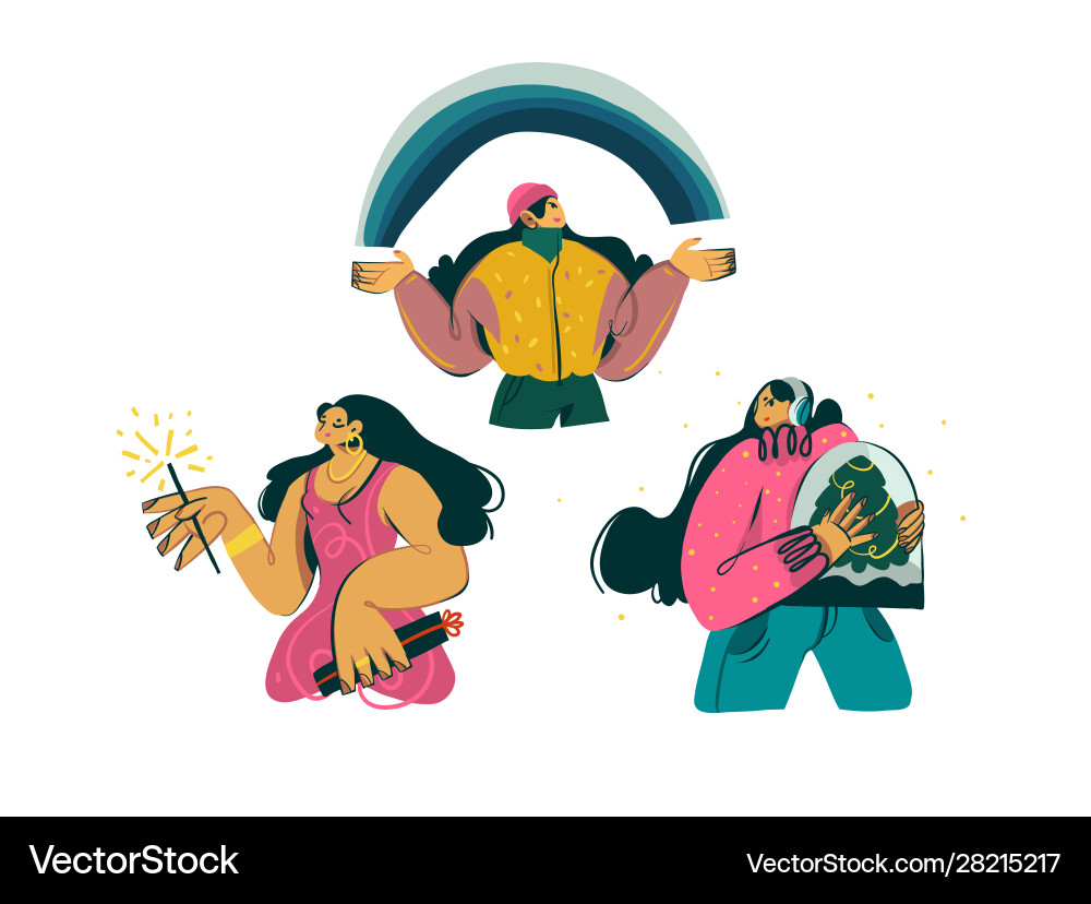 Hand drawn abstract cartoon modern graphic Vector Image