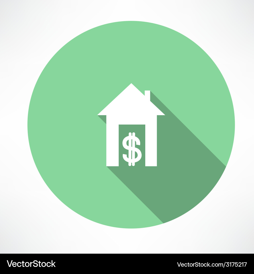 House and money icon Royalty Free Vector Image