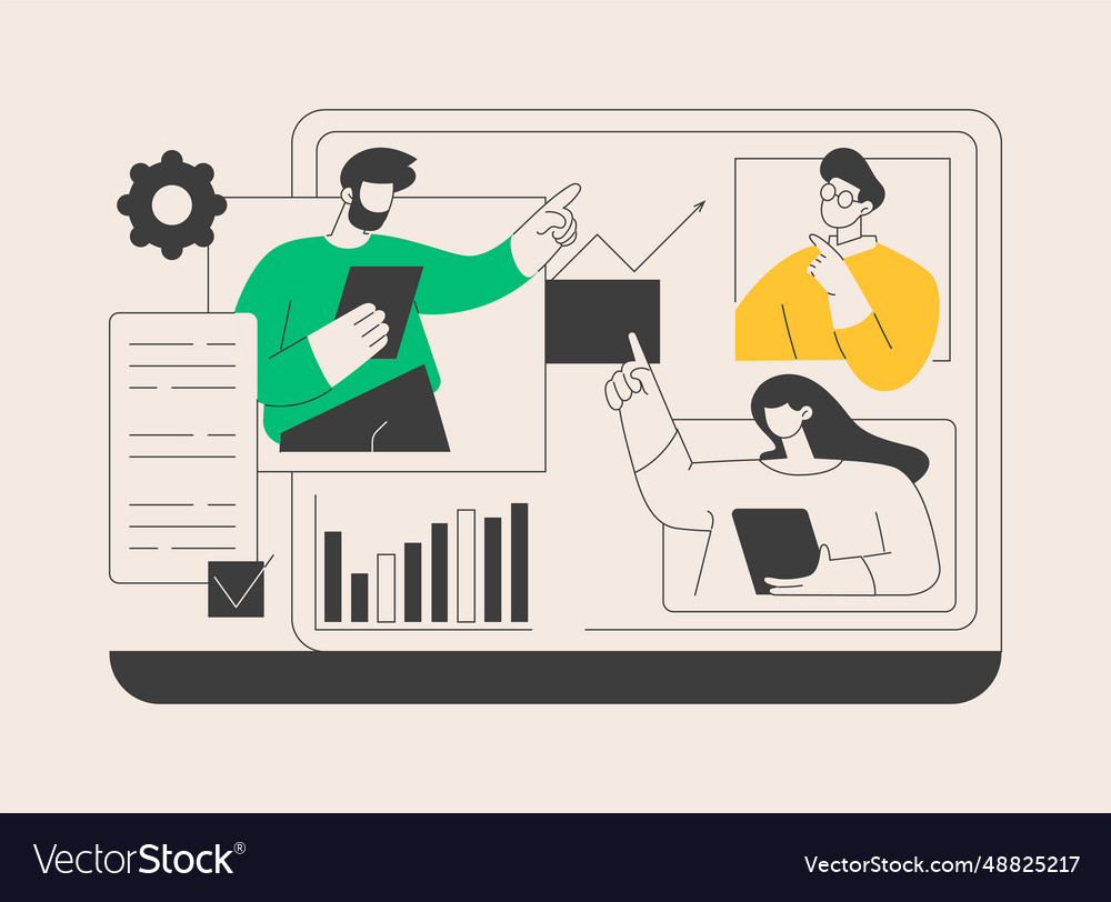 Online tech talks abstract concept Royalty Free Vector Image