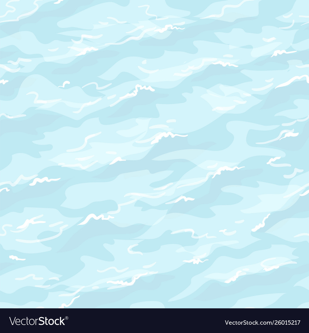 Sea waves seamless pattern Royalty Free Vector Image