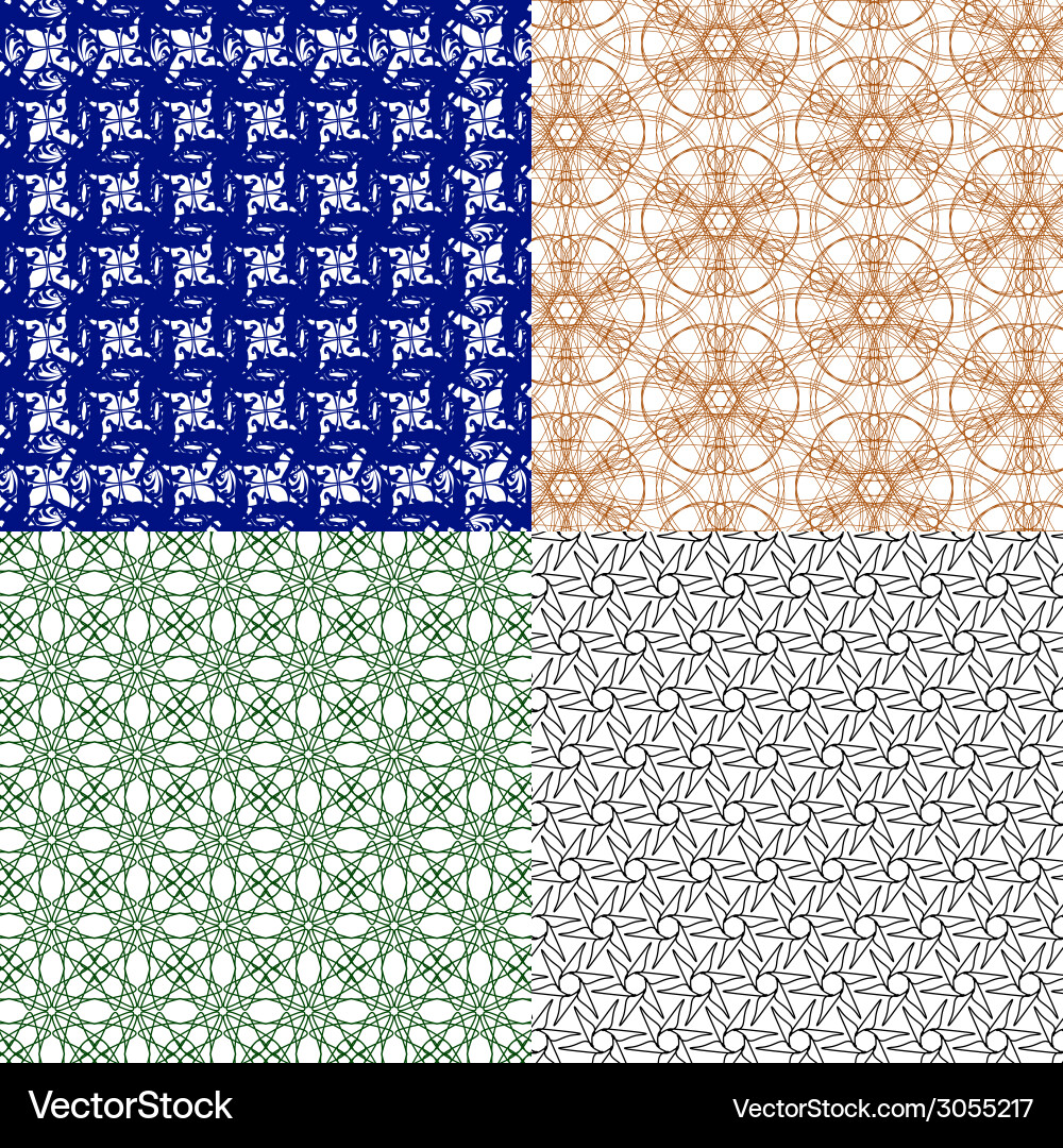 Set of geometric pattern in op art design Vector Image