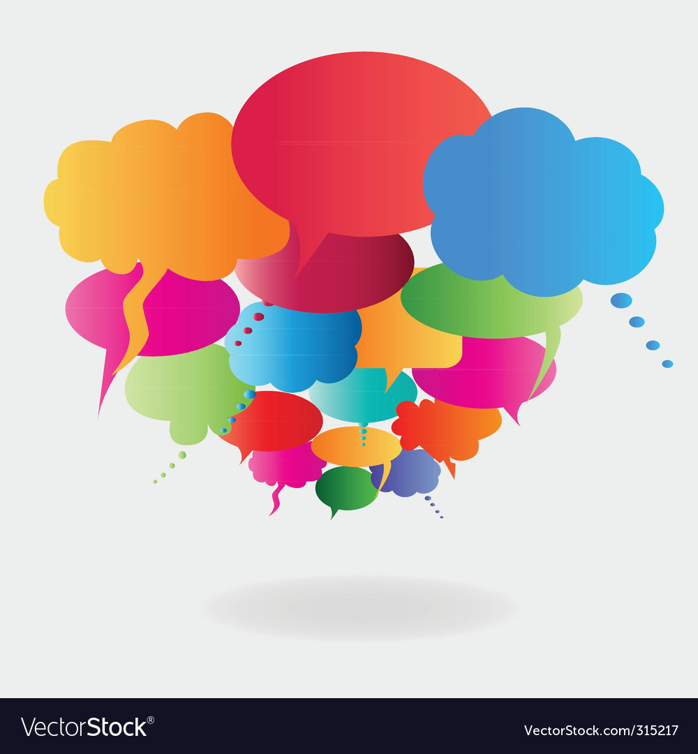 Talk bubbles Royalty Free Vector Image - VectorStock