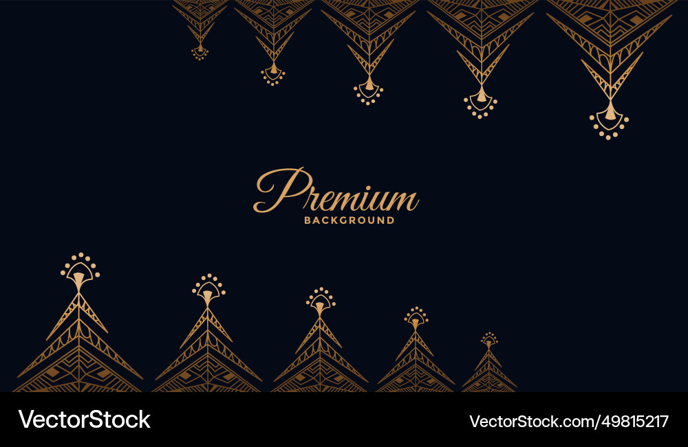 Vintage style golden filigree artwork backdrop Vector Image