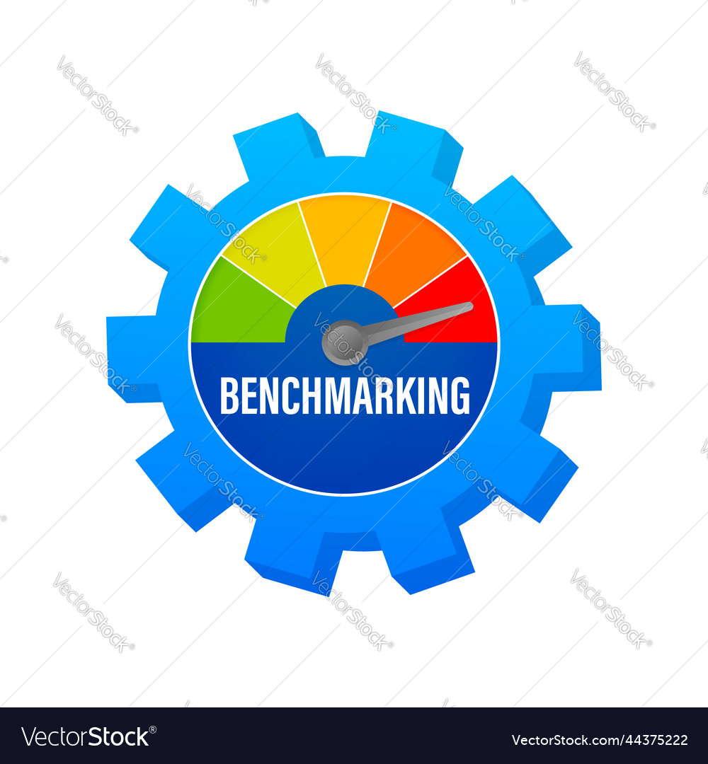 Benchmarking speedometer general indicator Vector Image
