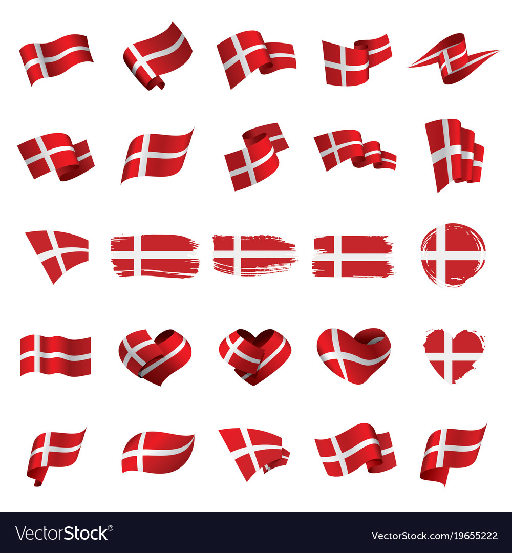 Danmark flag Royalty Free Vector Image - VectorStock