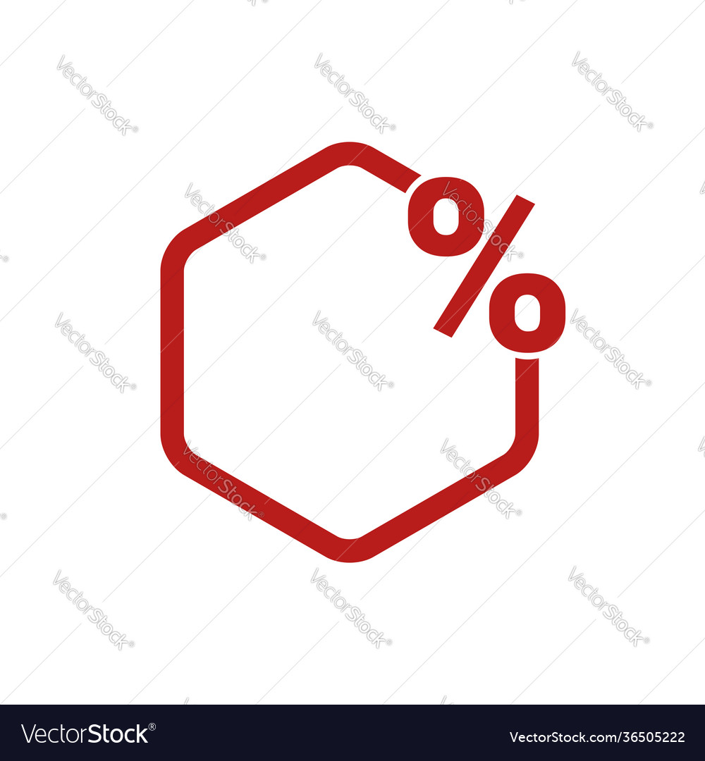 Discount sticker percent off sale frame flat Vector Image