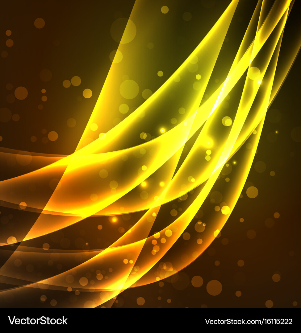 Energy lines glowing waves in the dark Royalty Free Vector