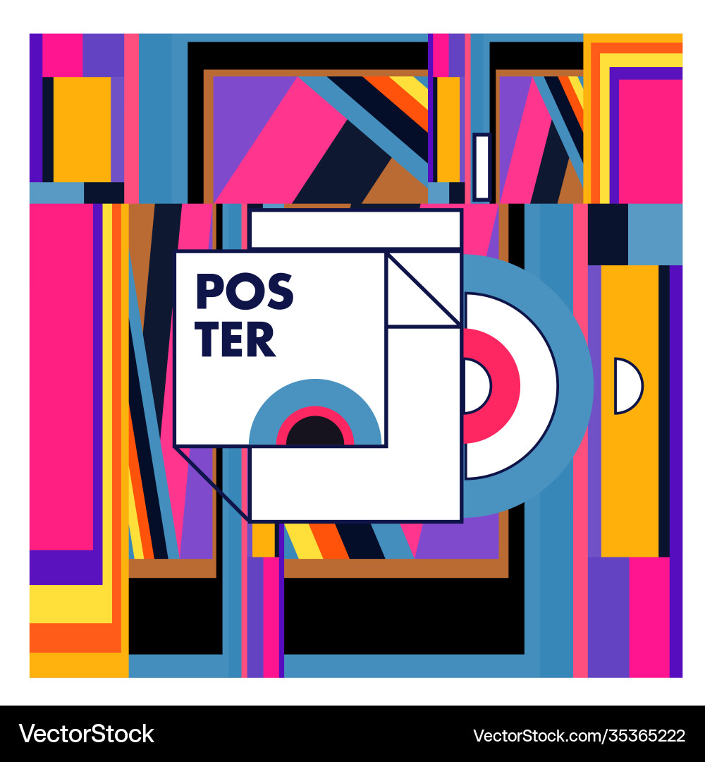 Geometric colorful pattern for poster and banner Vector Image