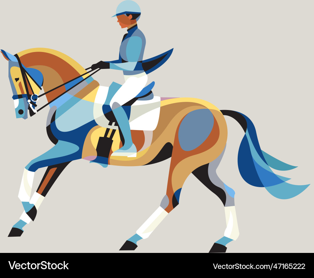 Horse and rider Royalty Free Vector Image - VectorStock