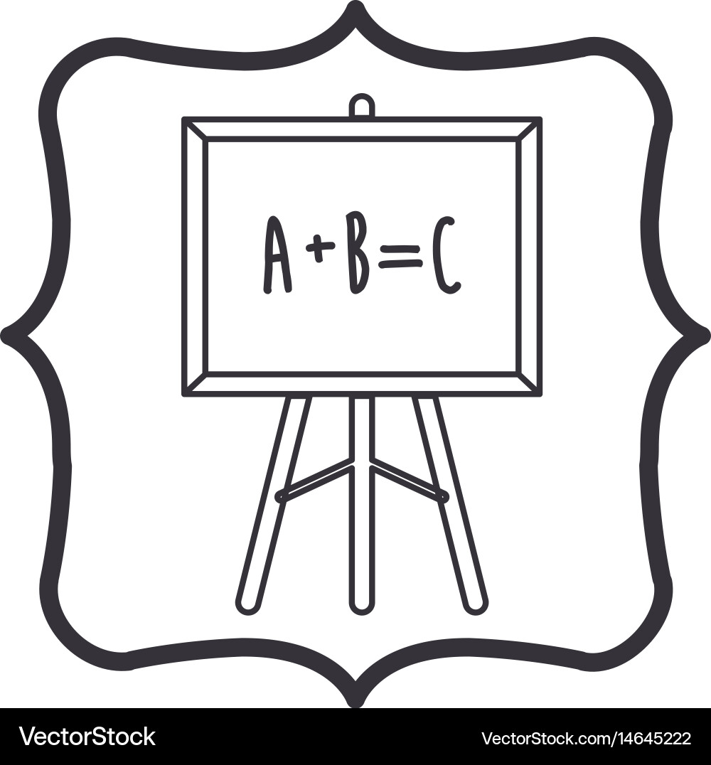 Isolated blackboard of school design Royalty Free Vector