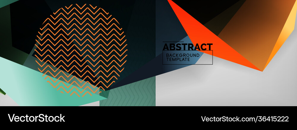 Low poly 3d geometric shapes minimal abstract Vector Image