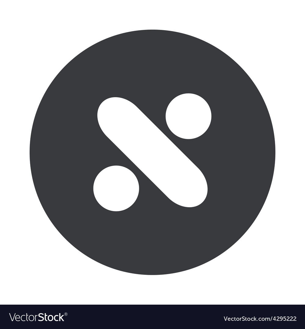 Modern Gray Circle Icon Royalty Free Vector Image