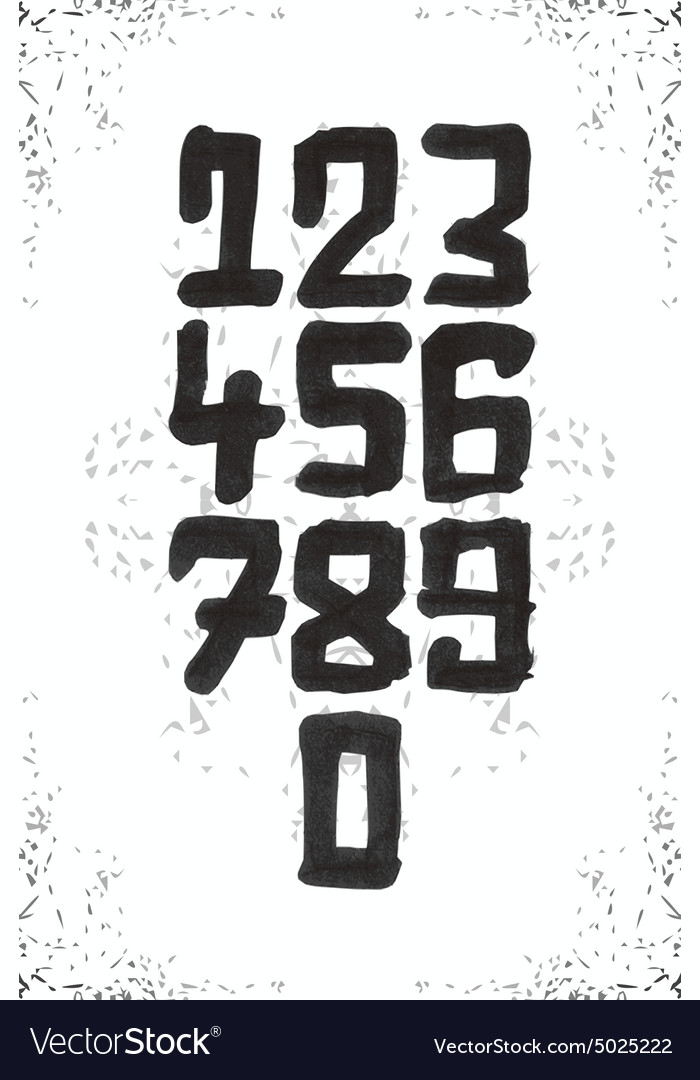 Numerals set Royalty Free Vector Image - VectorStock