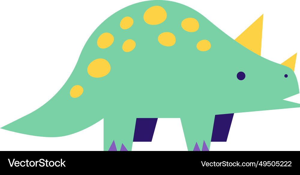 Paper cut cartoon dinosaur Royalty Free Vector Image