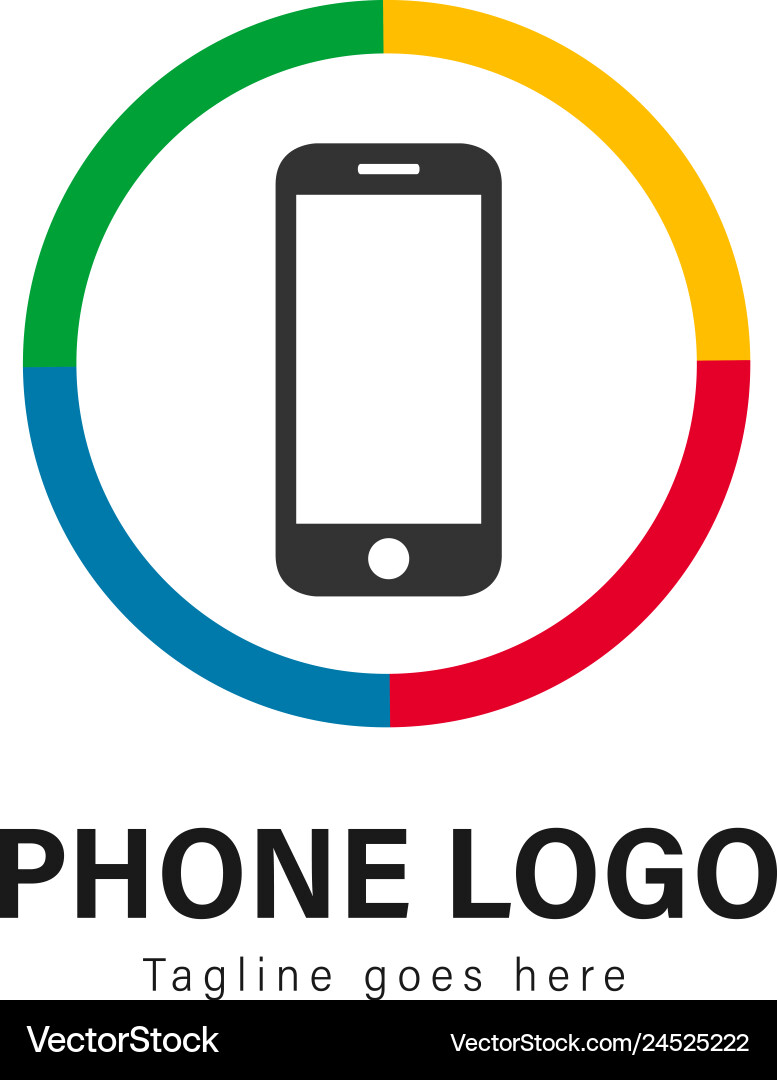 Smart phone logo template design phone logo Vector Image