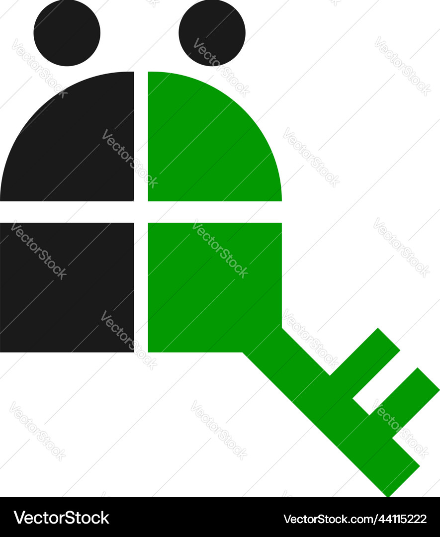 Team real estate logo template isolated Royalty Free Vector
