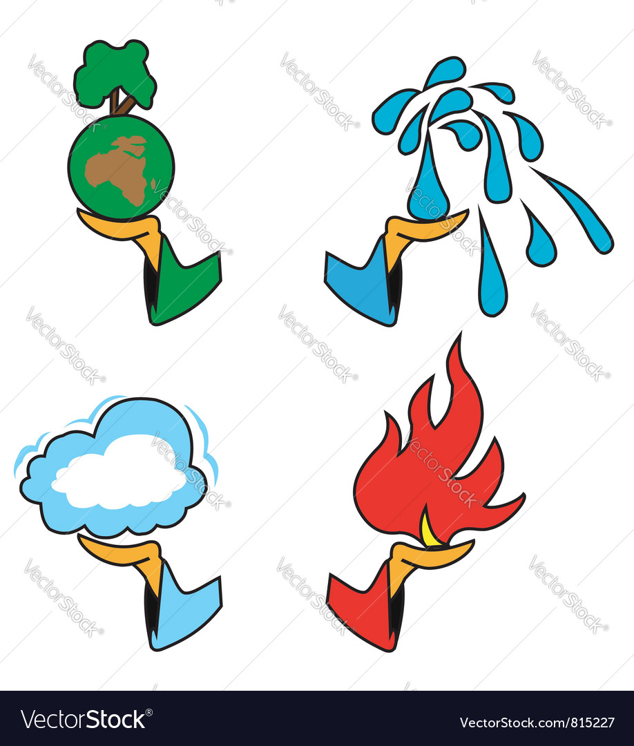 4 hands elements Royalty Free Vector Image - VectorStock