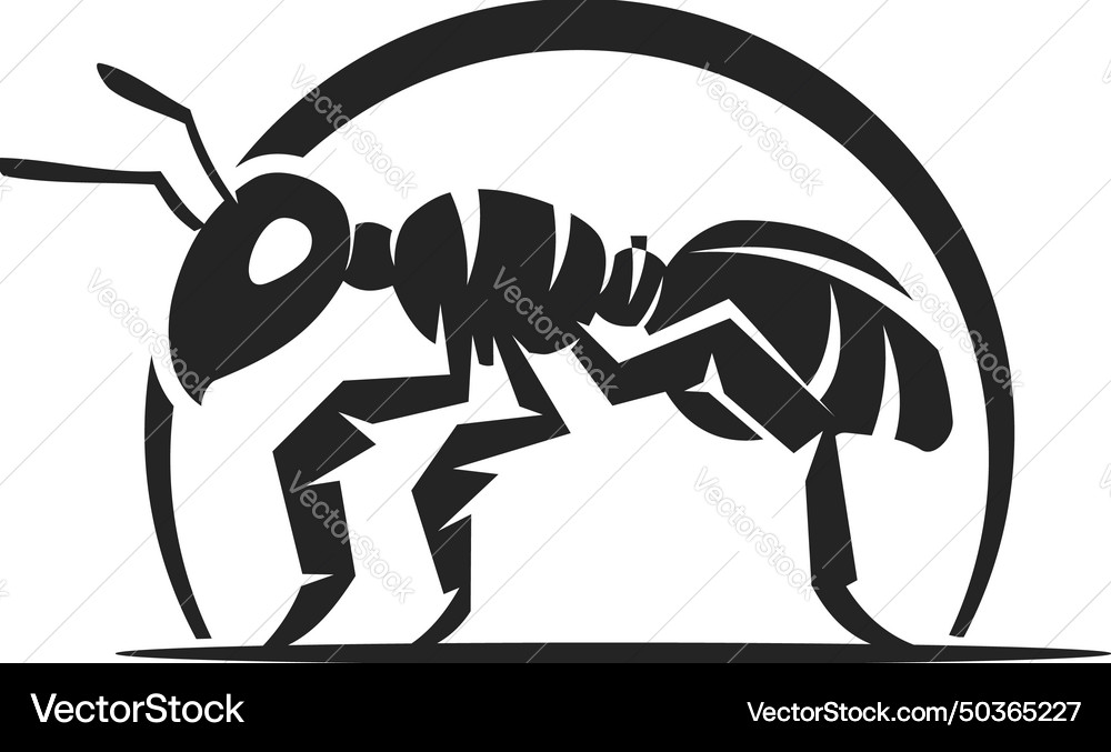 Ant logo template isolated brand identity icon Vector Image