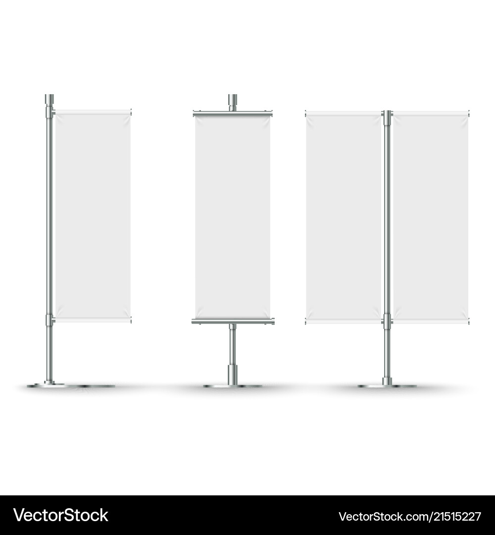 Collection of different blank white design banner Vector Image