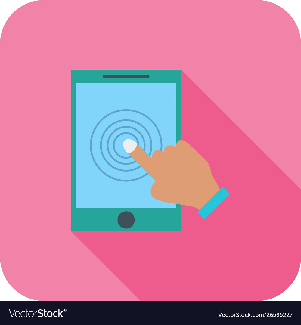 Flat long shadow icon Royalty Free Vector Image