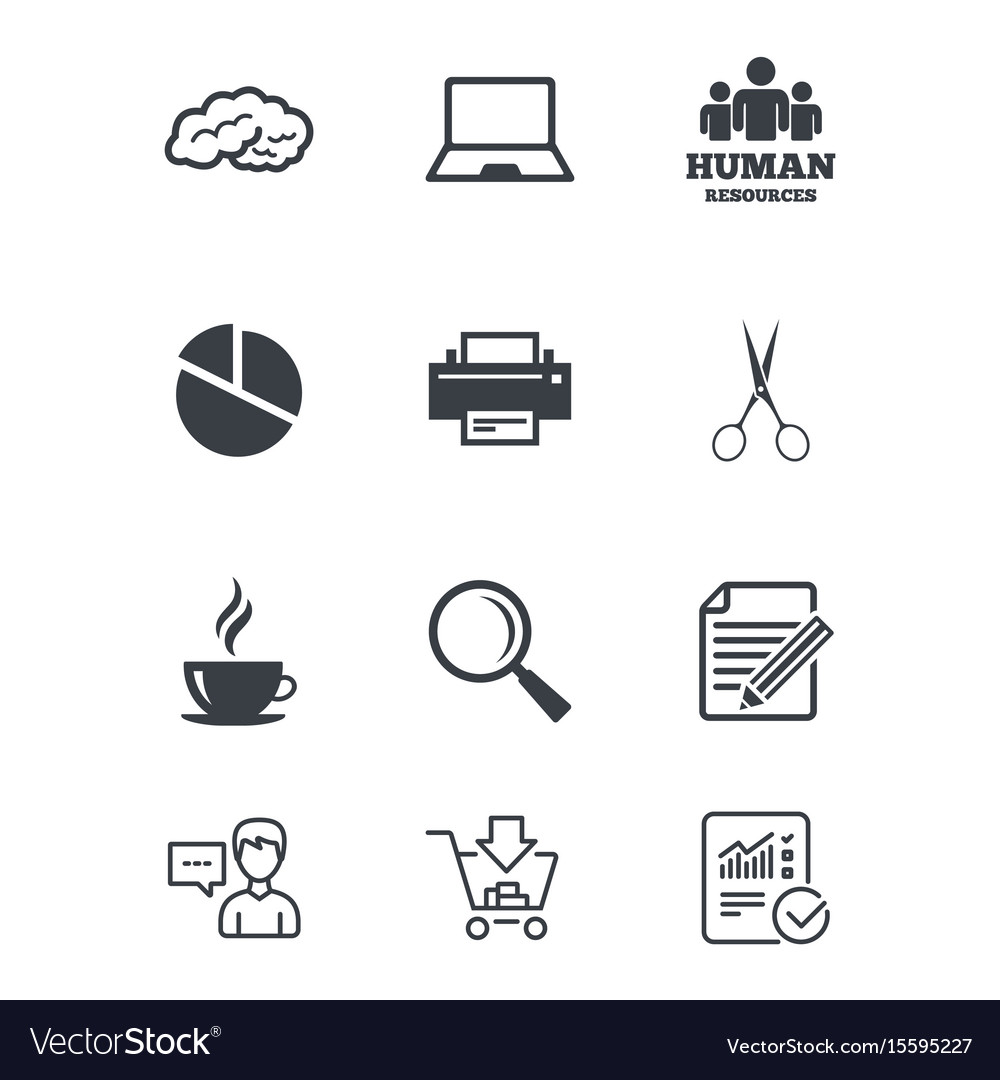 Office documents and business icons Royalty Free Vector