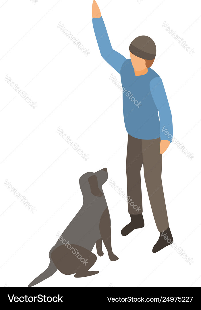 Outdoor dog training icon isometric style Vector Image
