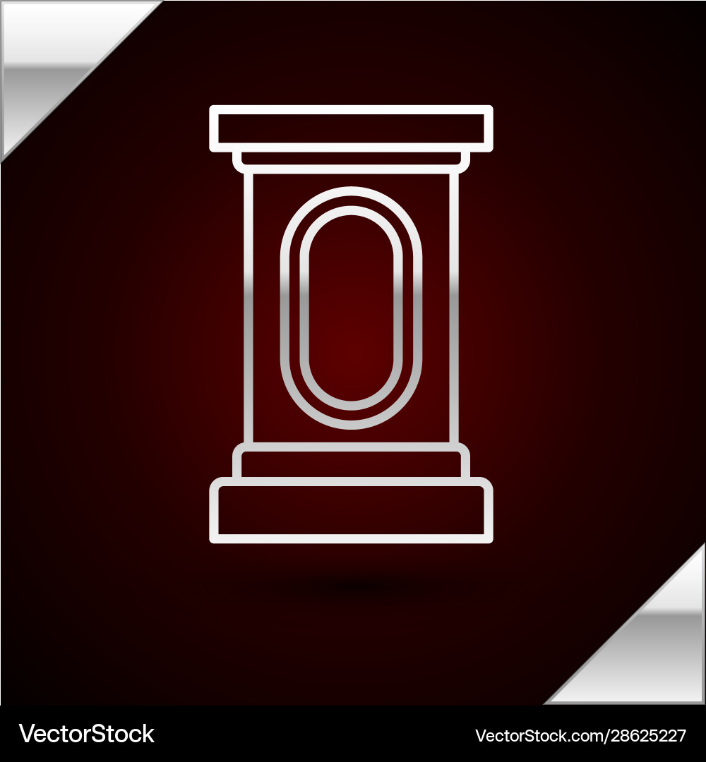 Silver line stage stand or debate podium rostrum Vector Image