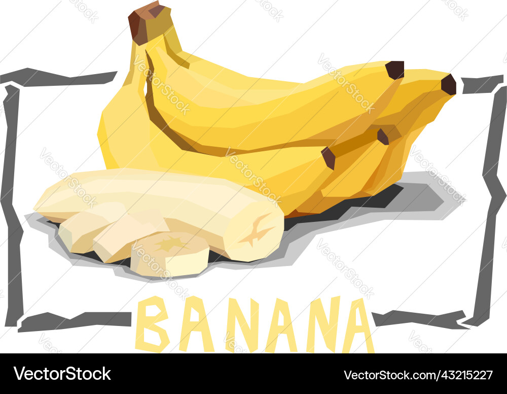 Simple of fruit bananas Royalty Free Vector Image