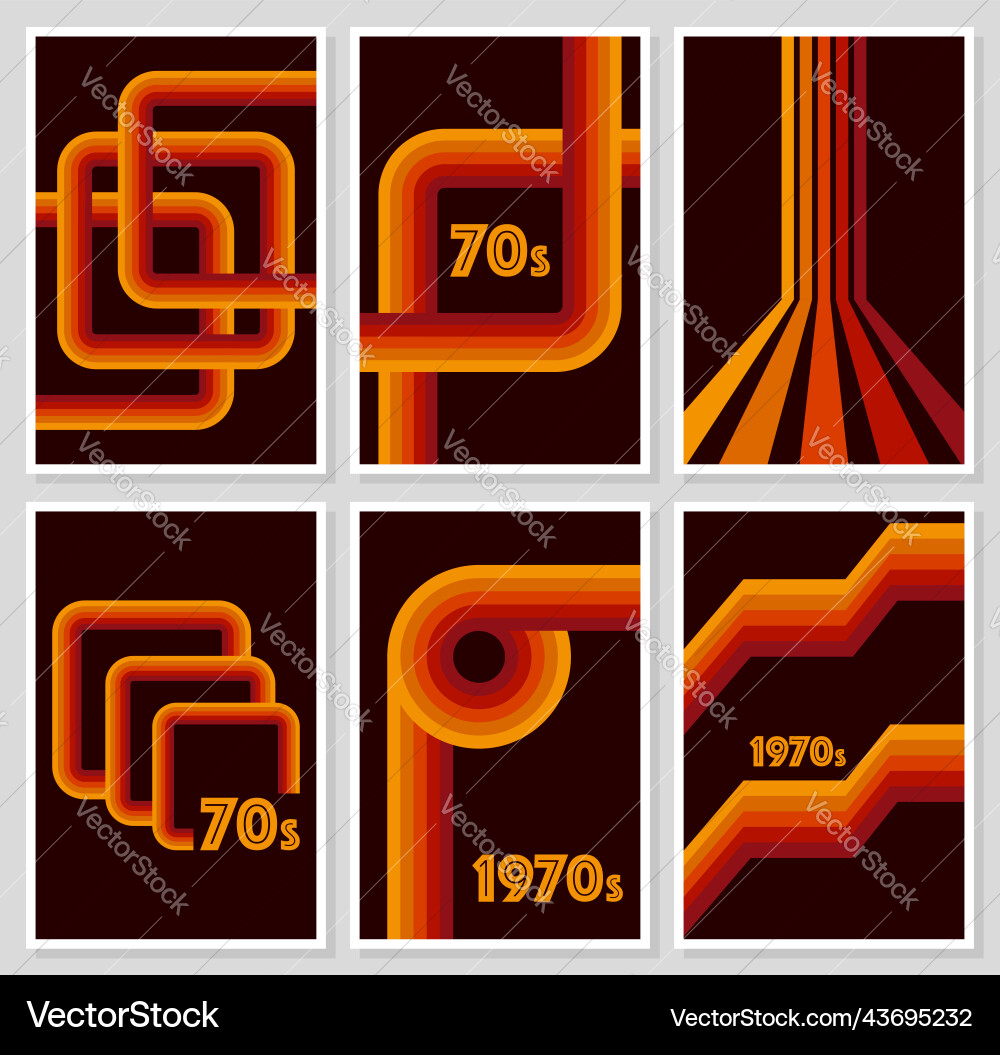 70 s retro seamless rainbow stripes stock Vector Image