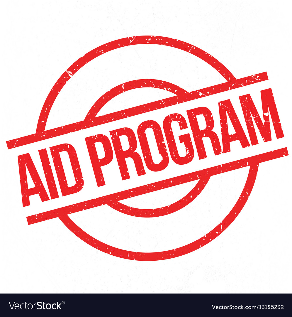 AID Program rubber stamp Royalty Free Vector Image