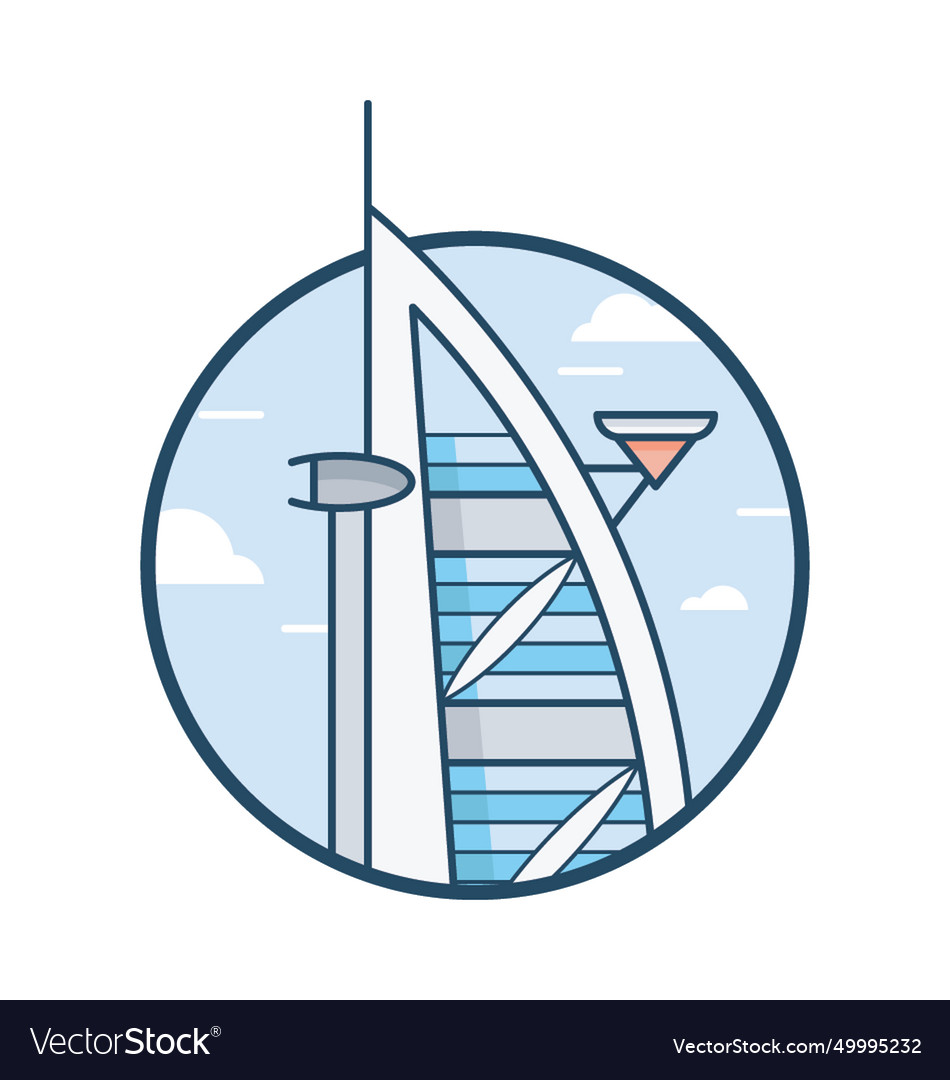 Burj al arab icon Royalty Free Vector Image - VectorStock Burj al arab icon Royalty Free Vector Image - VectorStock
