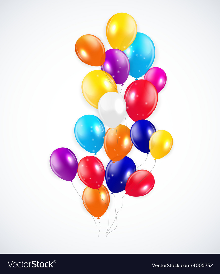 Colored balloons background Royalty Free Vector Image