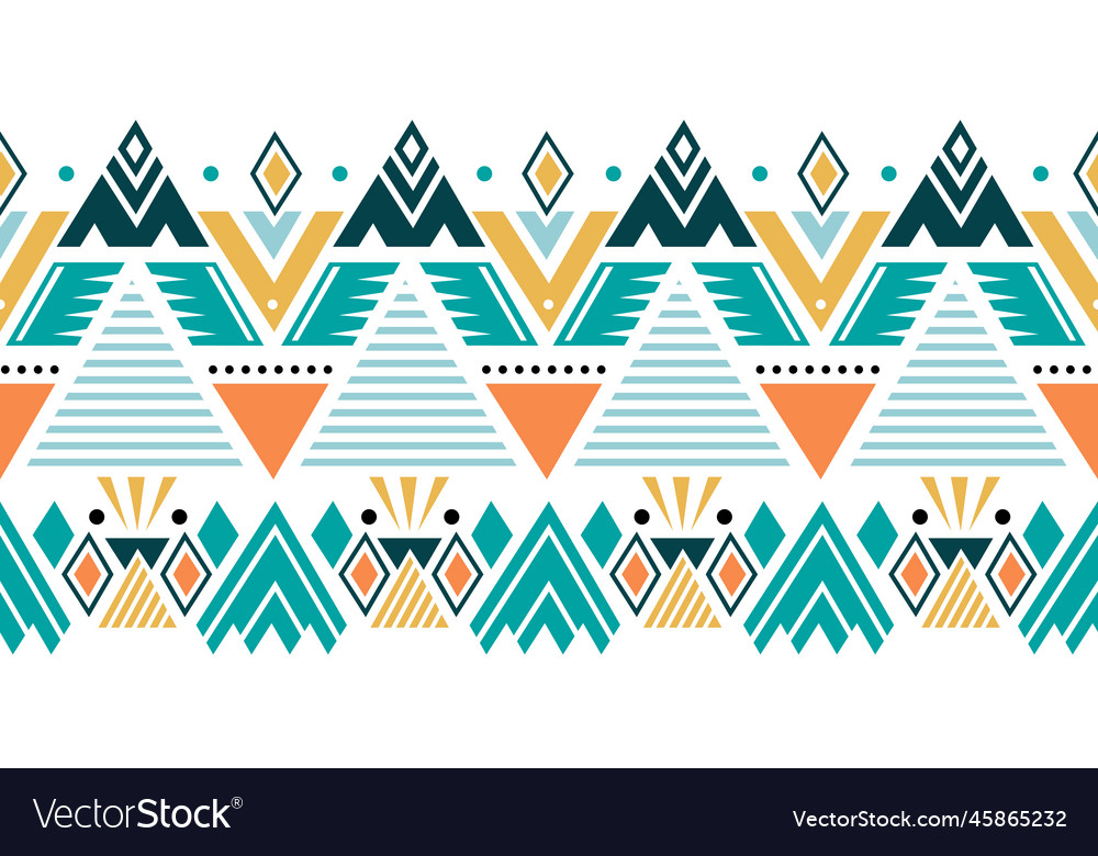 Creative ethnic style seamless pattern unique Vector Image