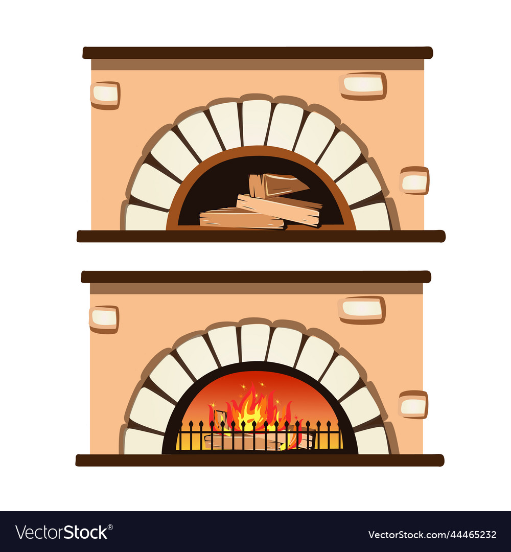 Fireplace Royalty Free Vector Image - VectorStock