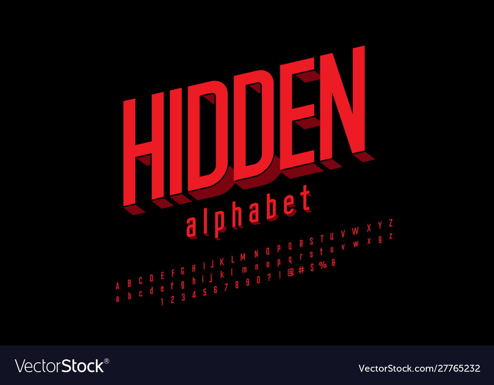 Hidden font Royalty Free Vector Image - VectorStock