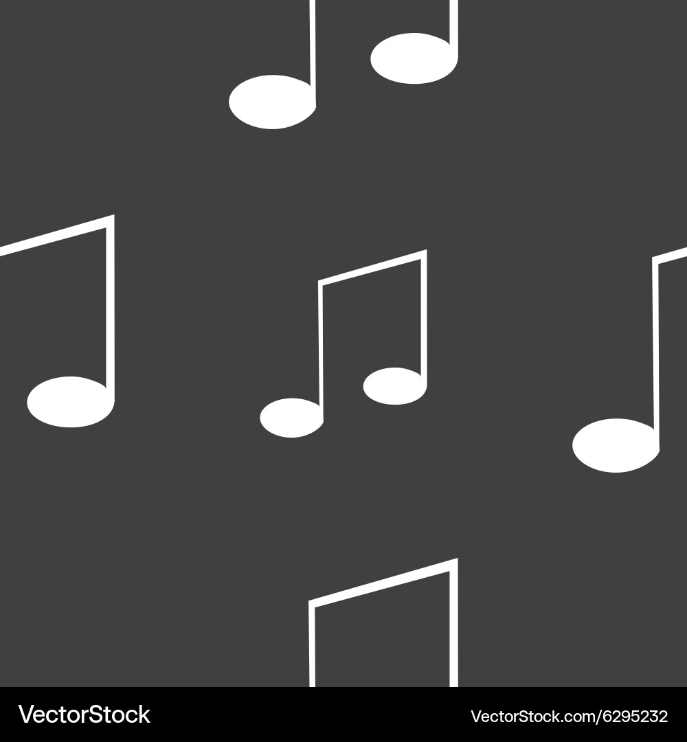 Music note sign icon musical symbol seamless Vector Image