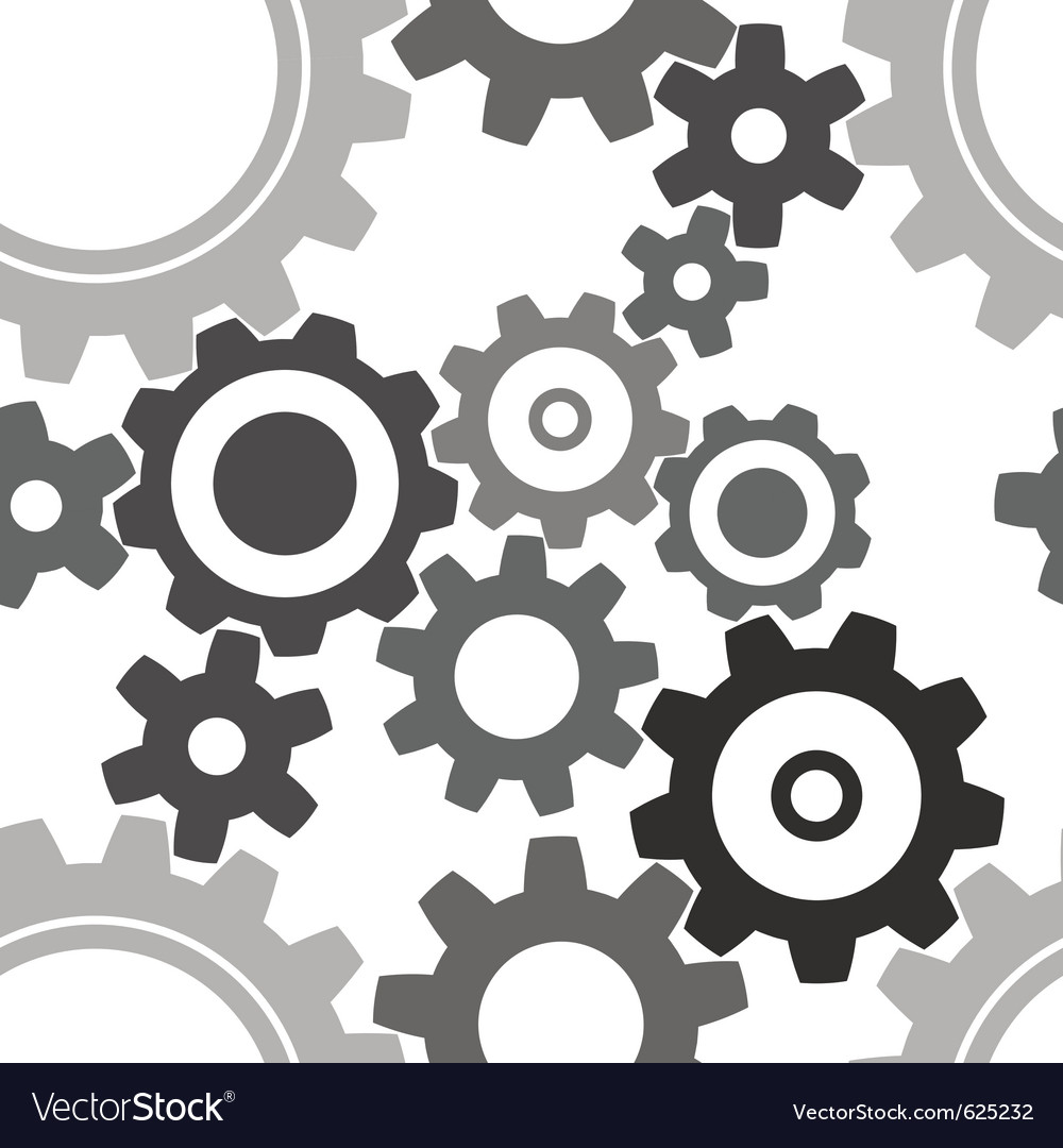 Seamless cogwheel patterns Royalty Free Vector Image
