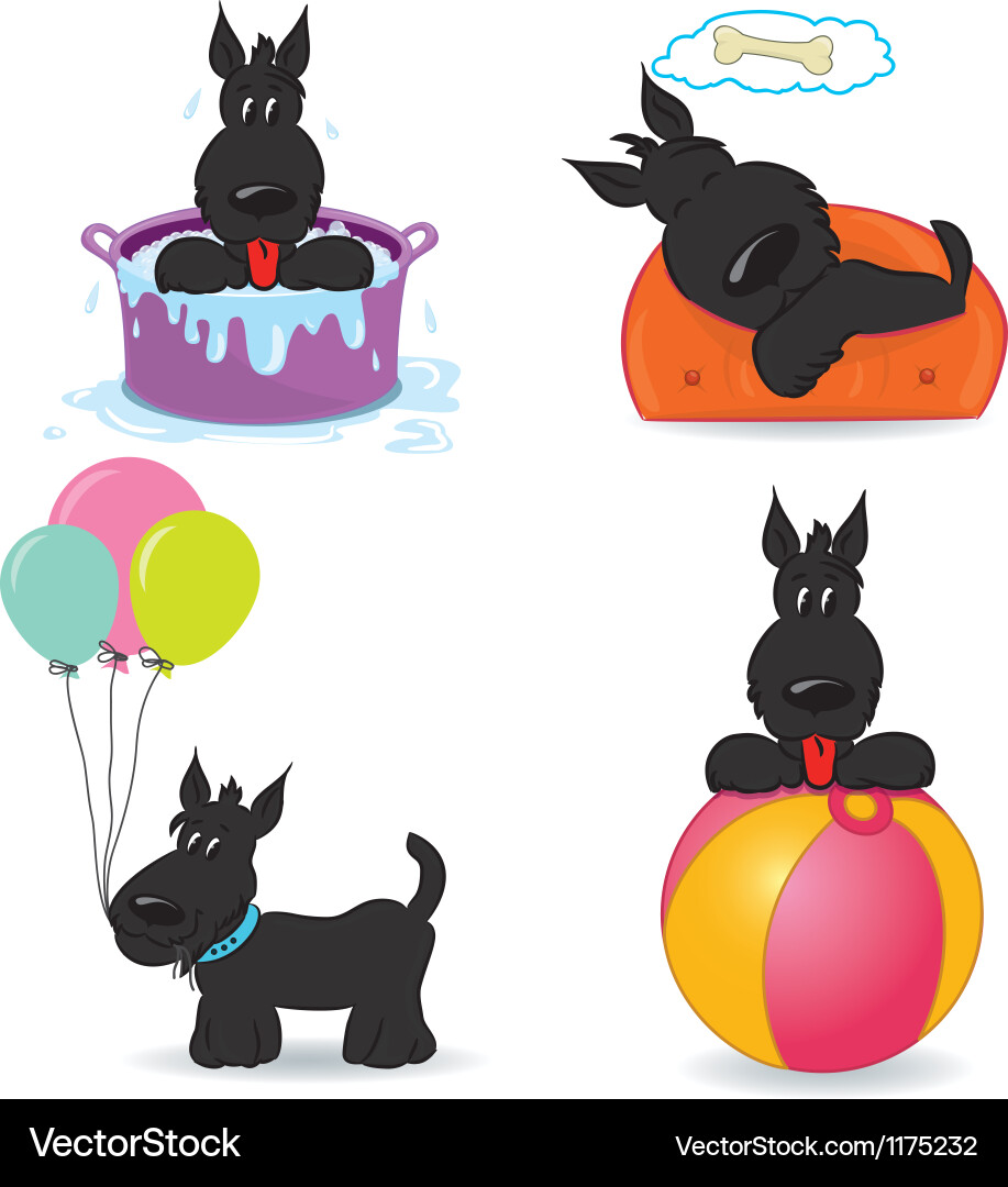 Set of funny dogs Royalty Free Vector Image - VectorStock