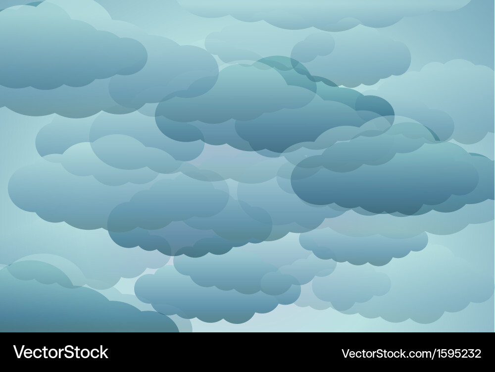 Stylized blue clouds Royalty Free Vector Image