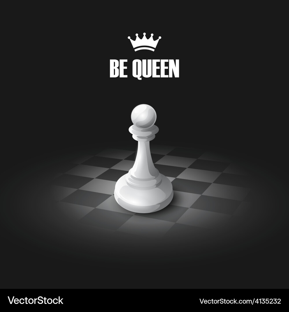 Winning chess concept background Royalty Free Vector Image