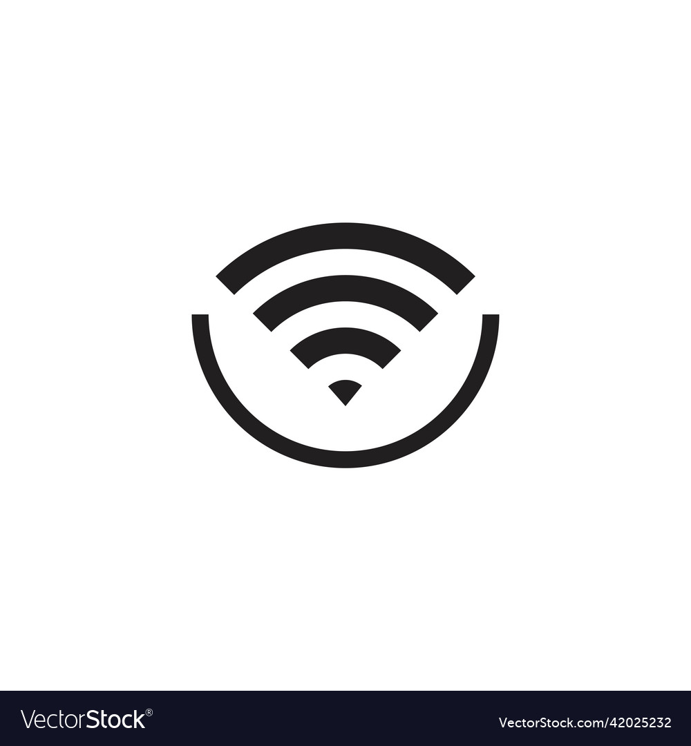 Wireless logo Royalty Free Vector Image - VectorStock
