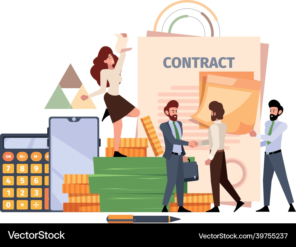Business relationship office people handshake Vector Image