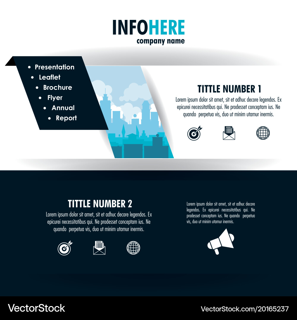 City brochure infographic Royalty Free Vector Image